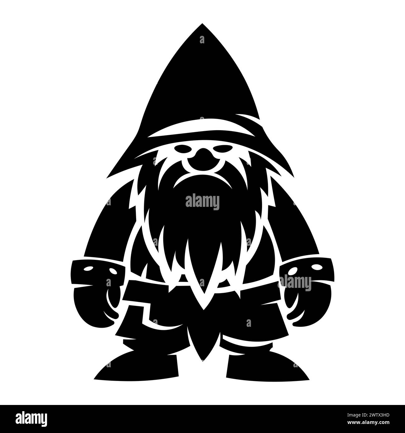black vector dwarf icon on white background Stock Vector Image & Art ...