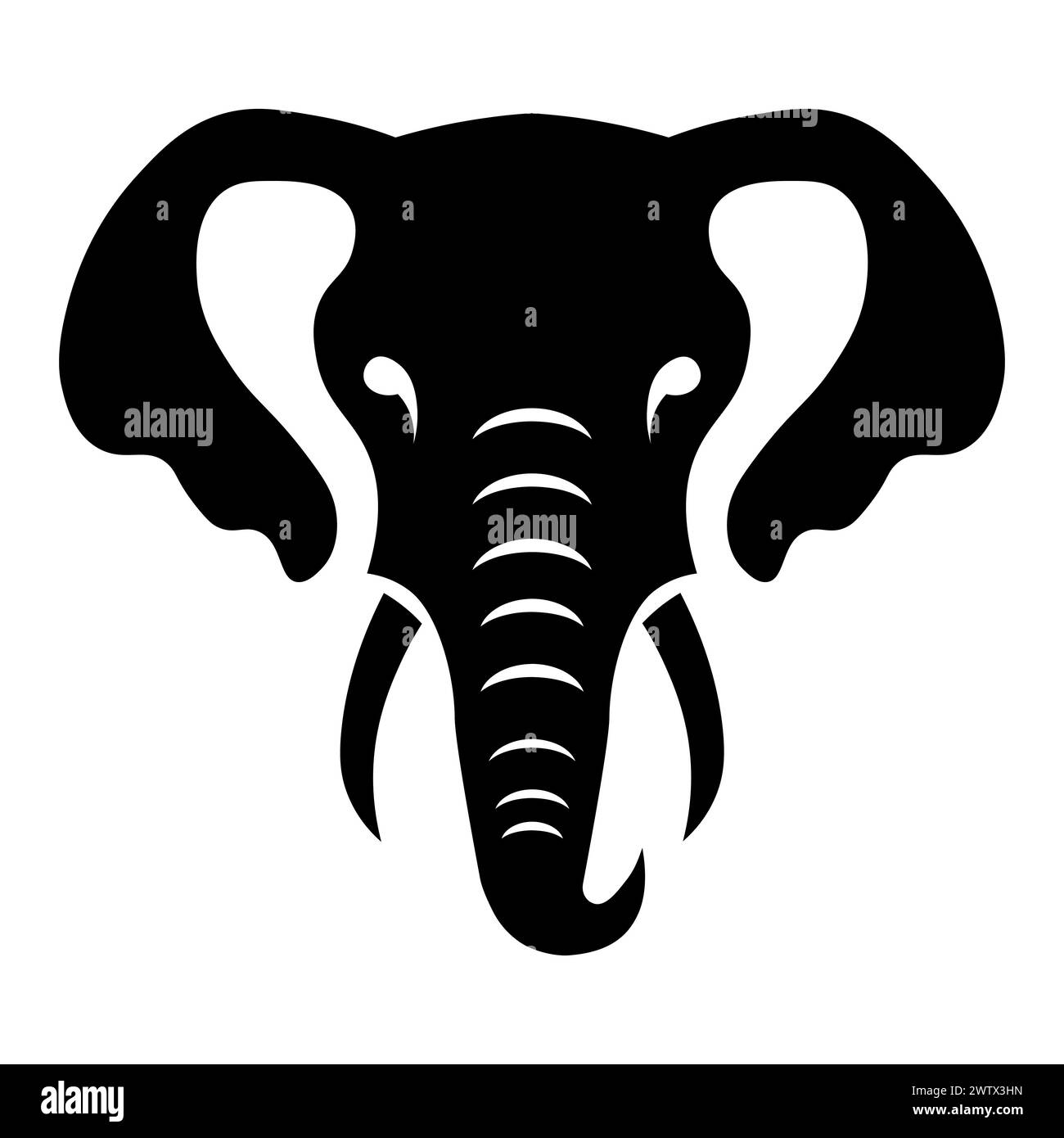black vector elephant icon on white background Stock Vector Image & Art ...
