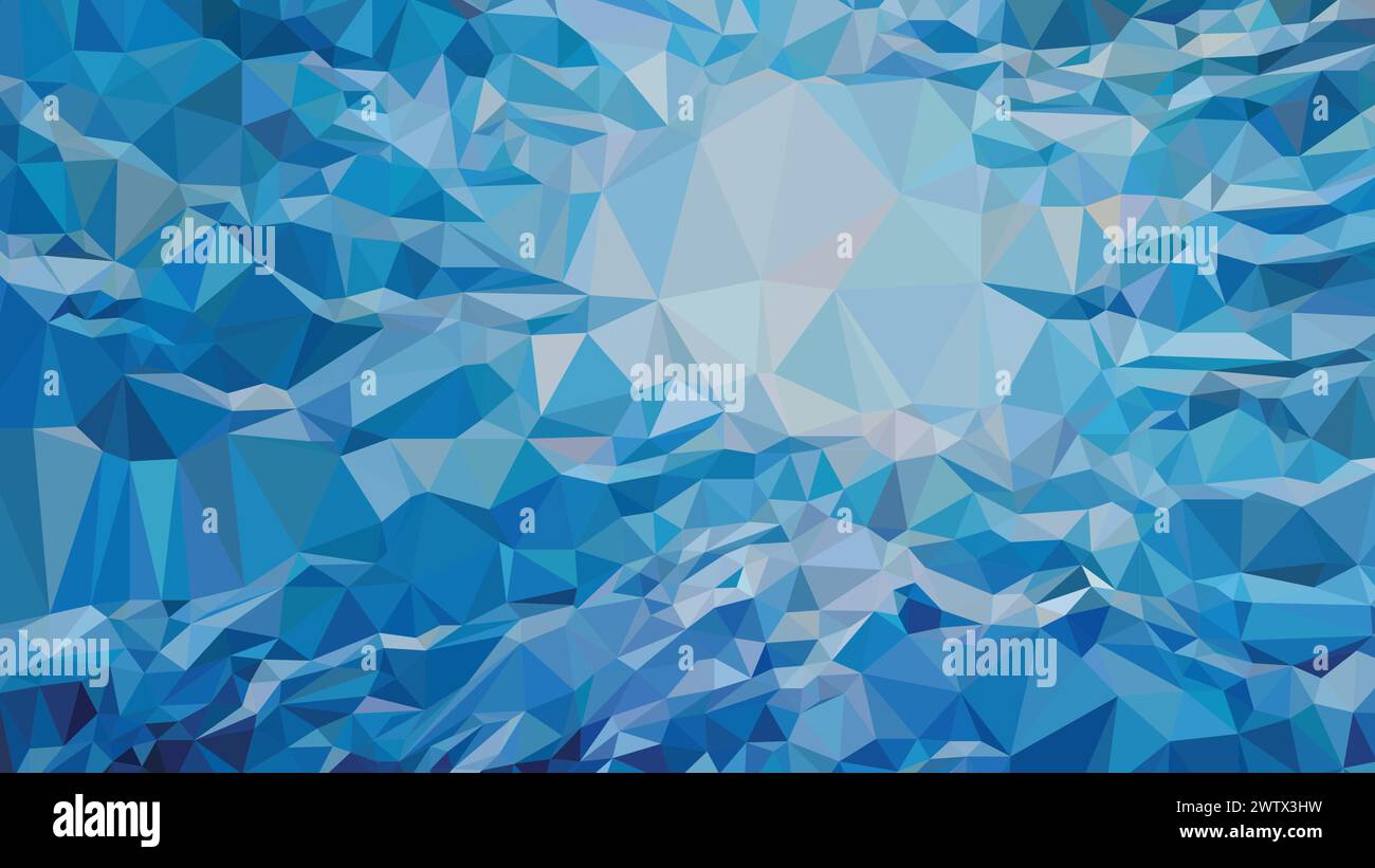 Vector Low poly abstract blue sky background, trendy, geometric ...