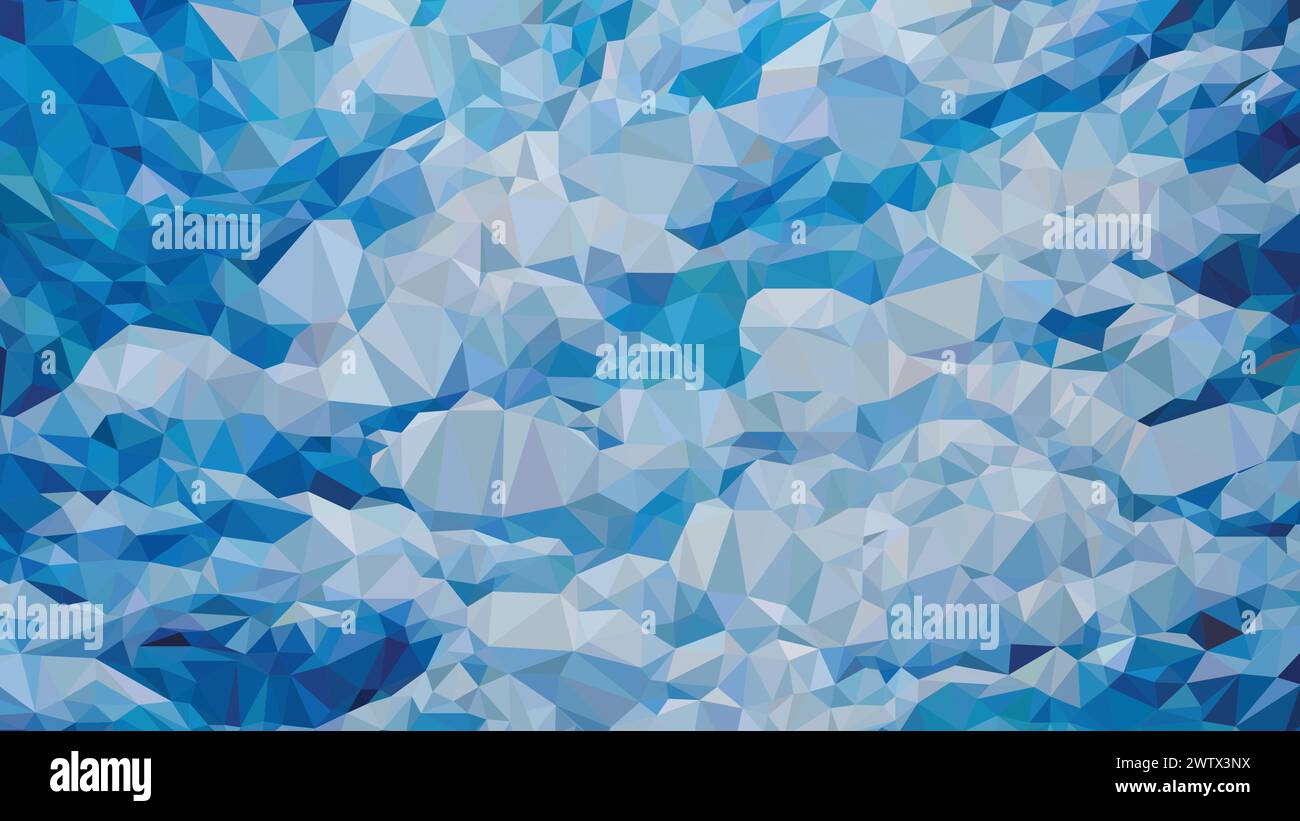 Vector Low poly abstract blue sky background, trendy, geometric, business luxury polygonal ...