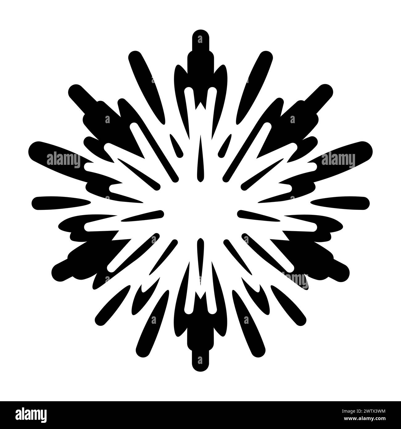black vector explosion icon on white background Stock Vector Image ...
