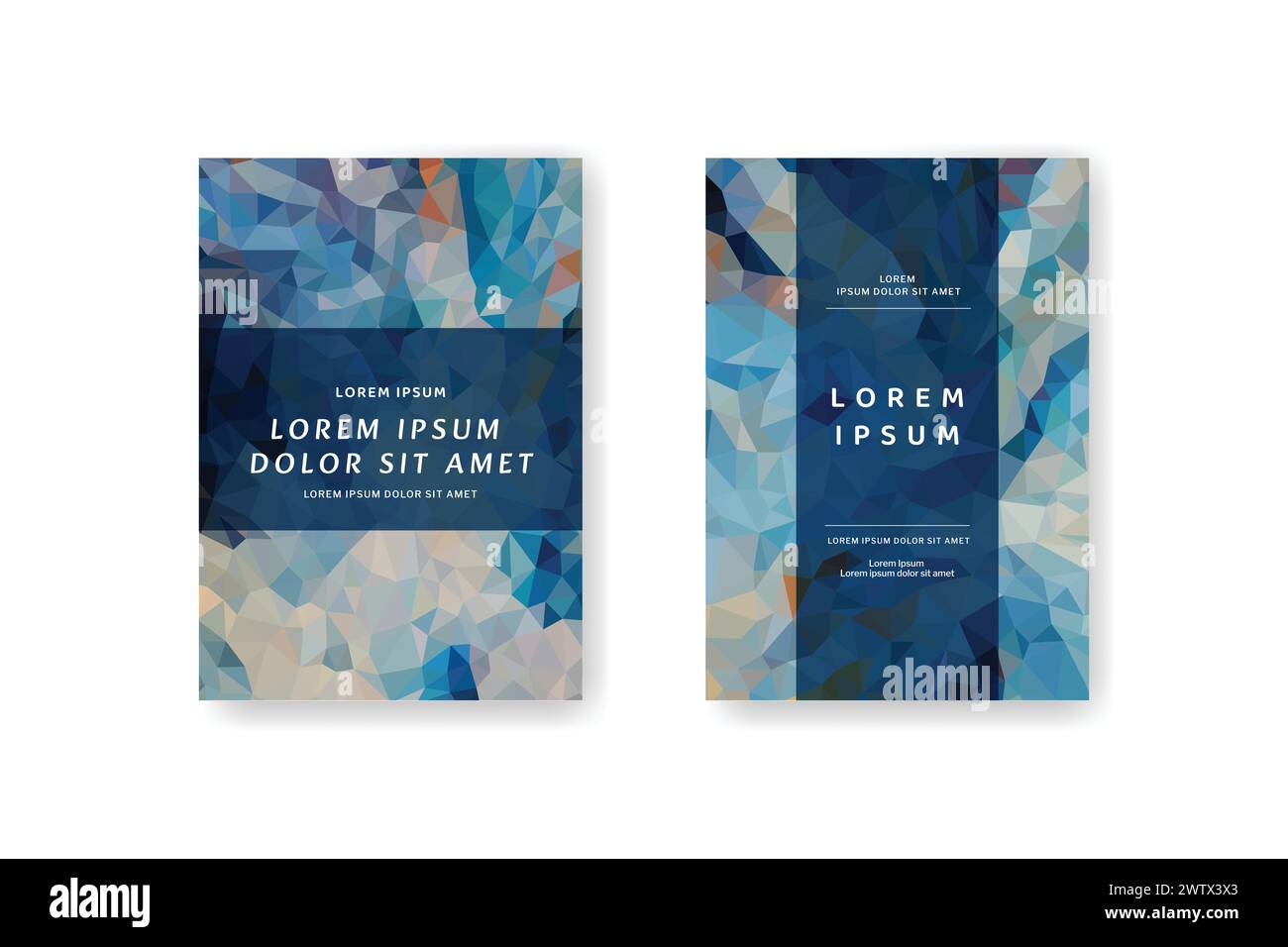 Vertical blue polygonal background hi-res stock photography and images ...