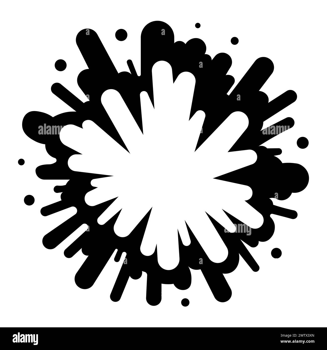black vector explosion icon on white background Stock Vector Image ...