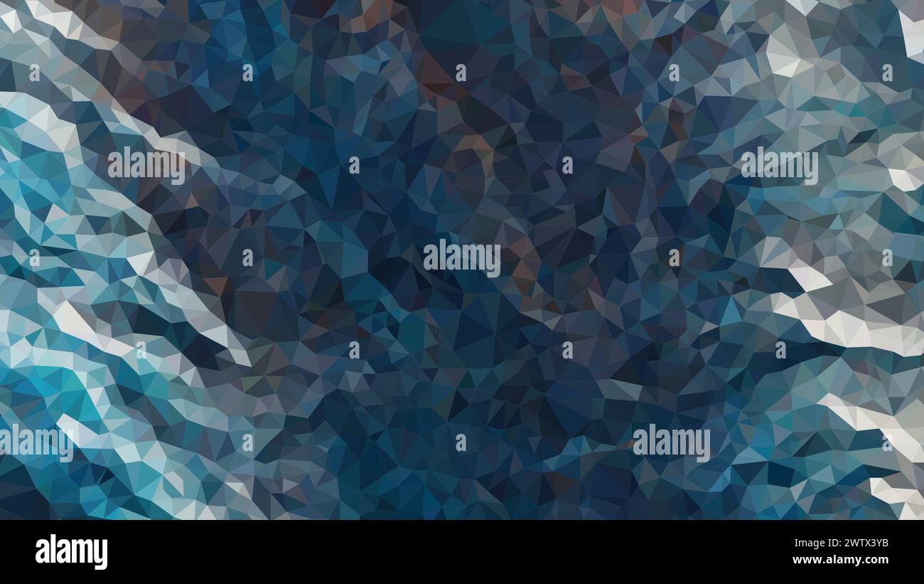 Vector Low poly abstract blue water, ocean background, trendy ...