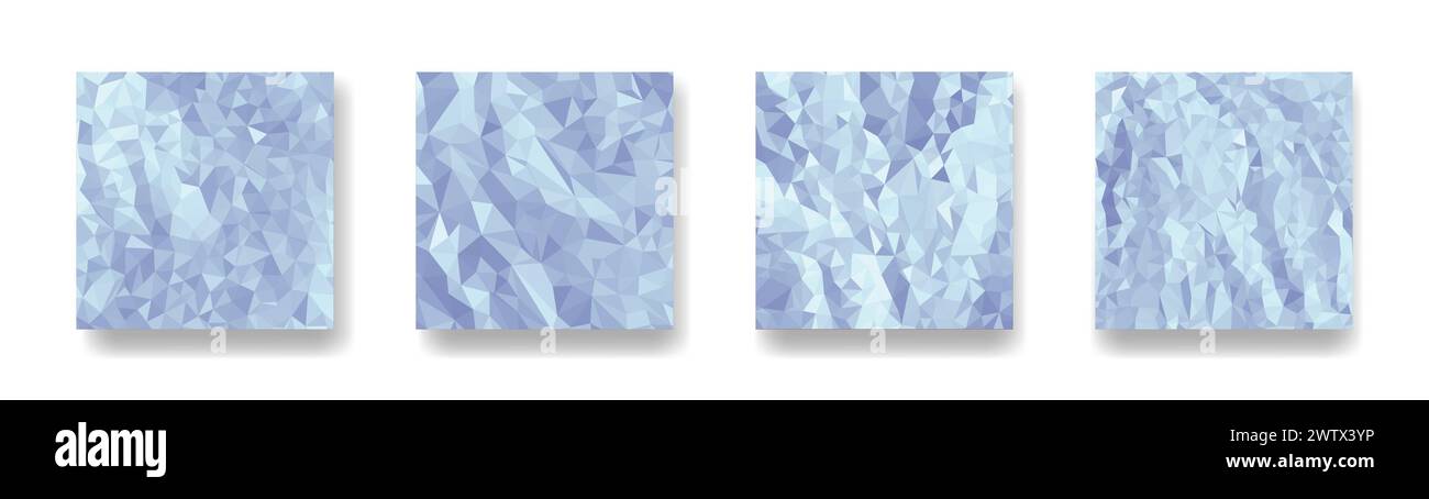 Low poly vertical abstract light blue backgrounds set, collections of ...