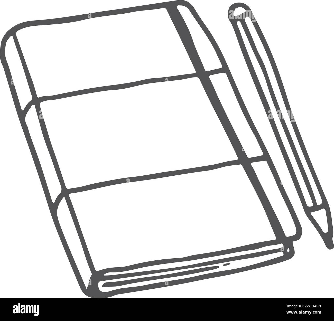 Notebook sketch illustration Cut Out Stock Images & Pictures - Alamy