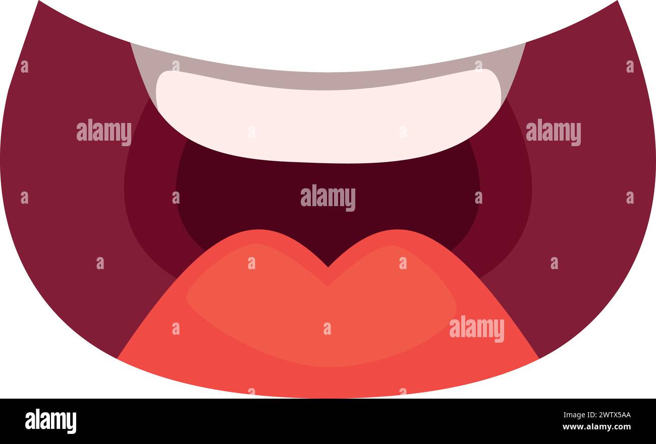 Open mouth. Screaming face expression. Yell icon Stock Vector Image ...
