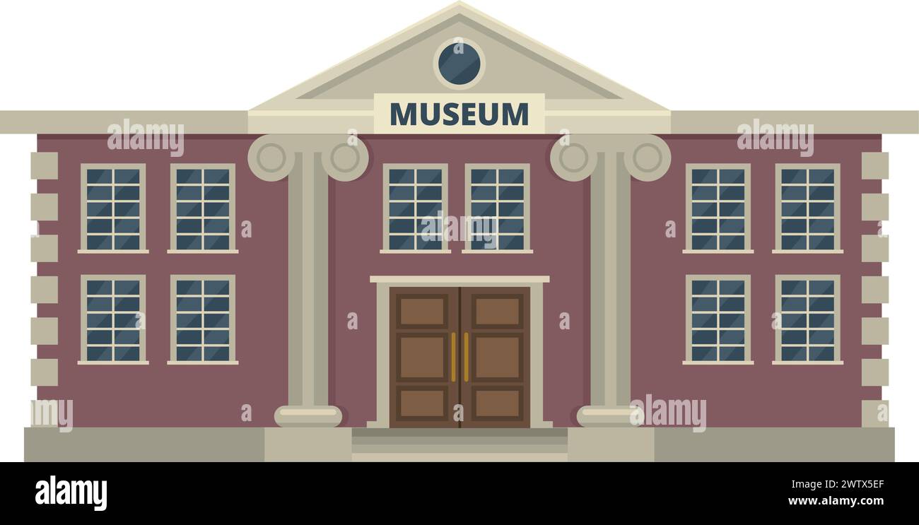 Museum front. City building facade. Urban exterior Stock Vector Image ...