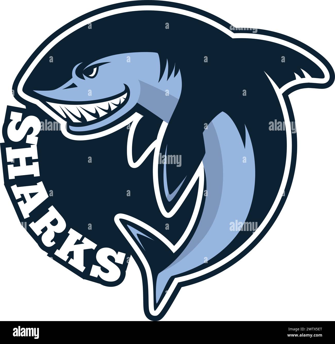 Sharks badge. Sport team logo. Power sign Stock Vector Image & Art - Alamy