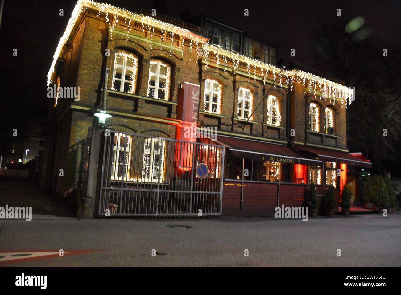 Atlantik Fisch Restaurant Abendliche Beleuchtung Muenchen 16.03.2024 ...