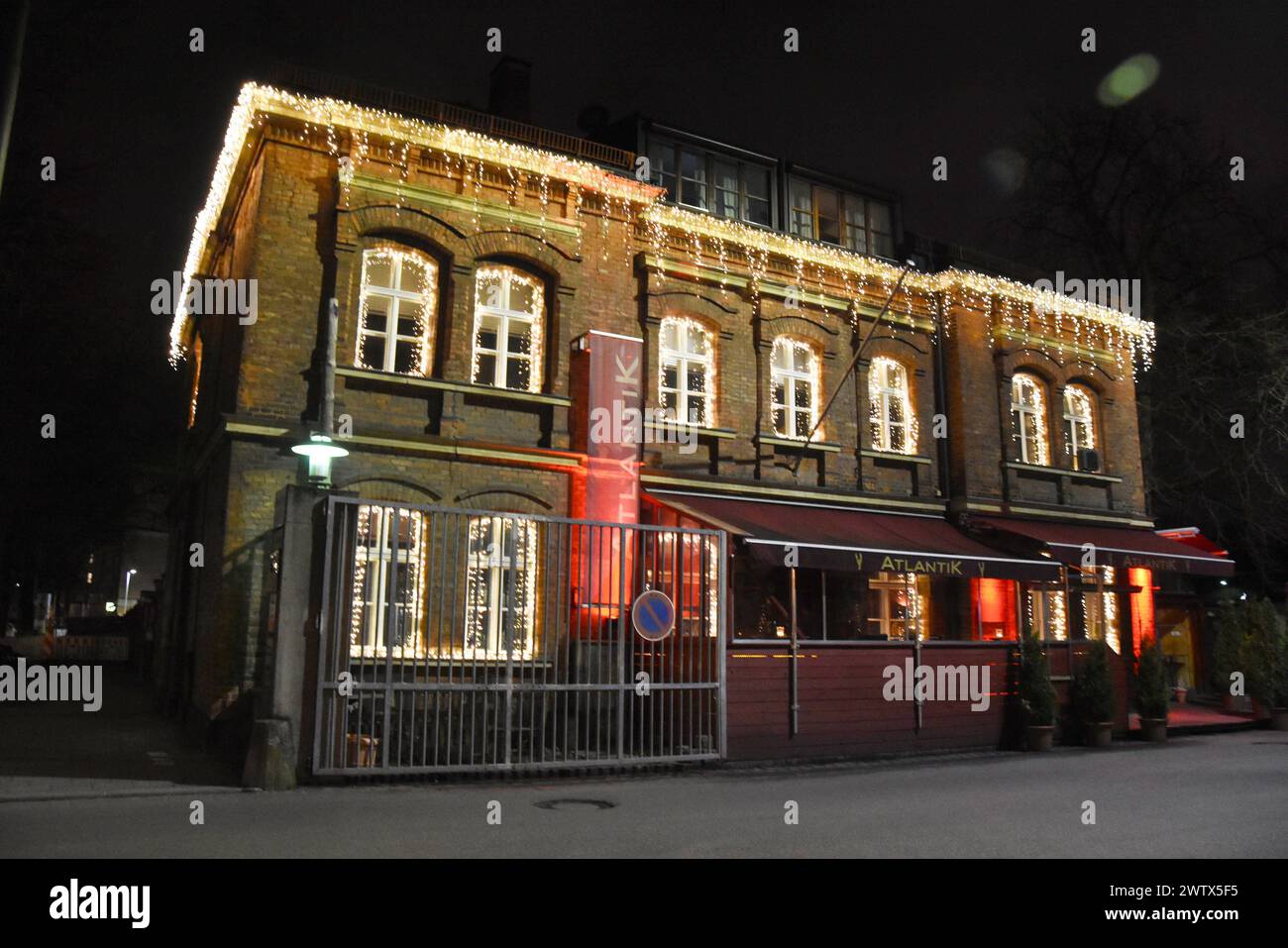 Atlantik Fisch Restaurant Abendliche Beleuchtung Muenchen 16.03.2024 ...