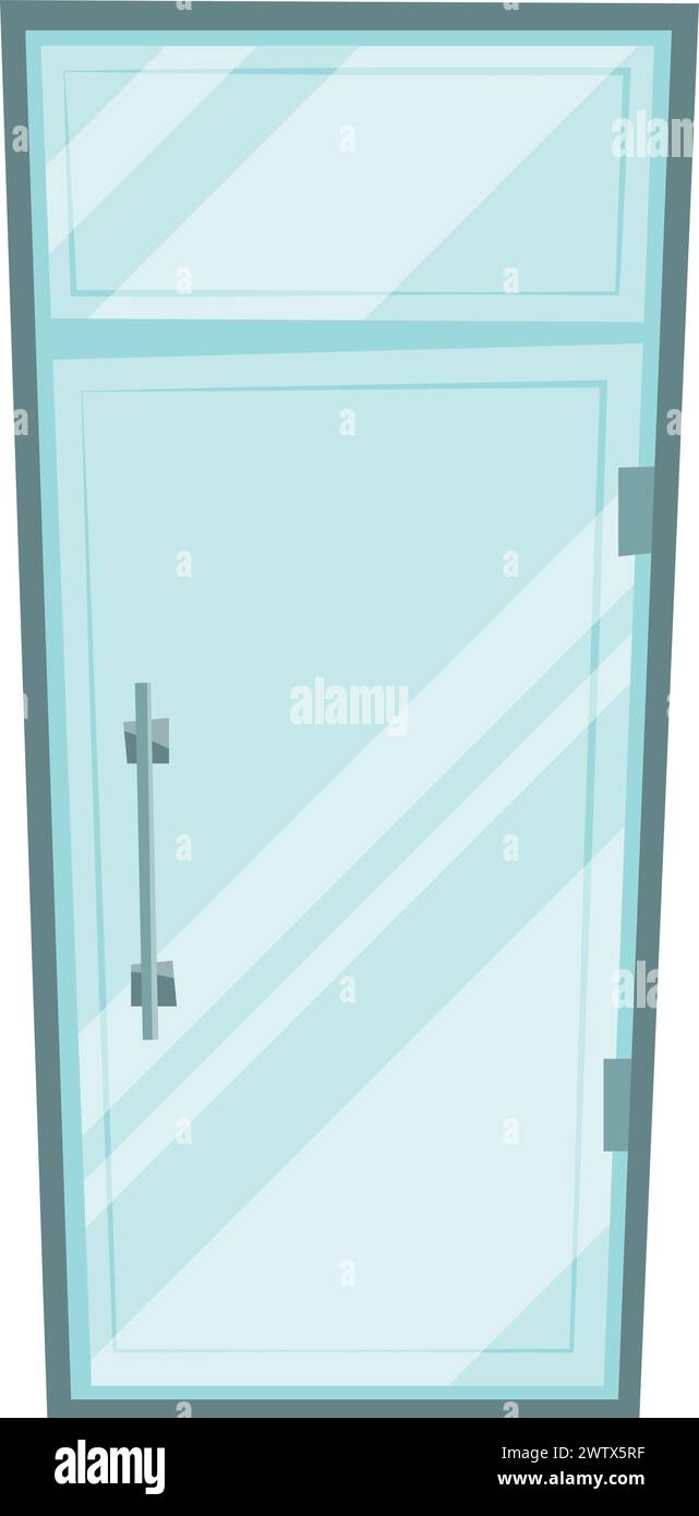 Glossy glass door. Clean doorway cartoon icon Stock Vector Image & Art ...