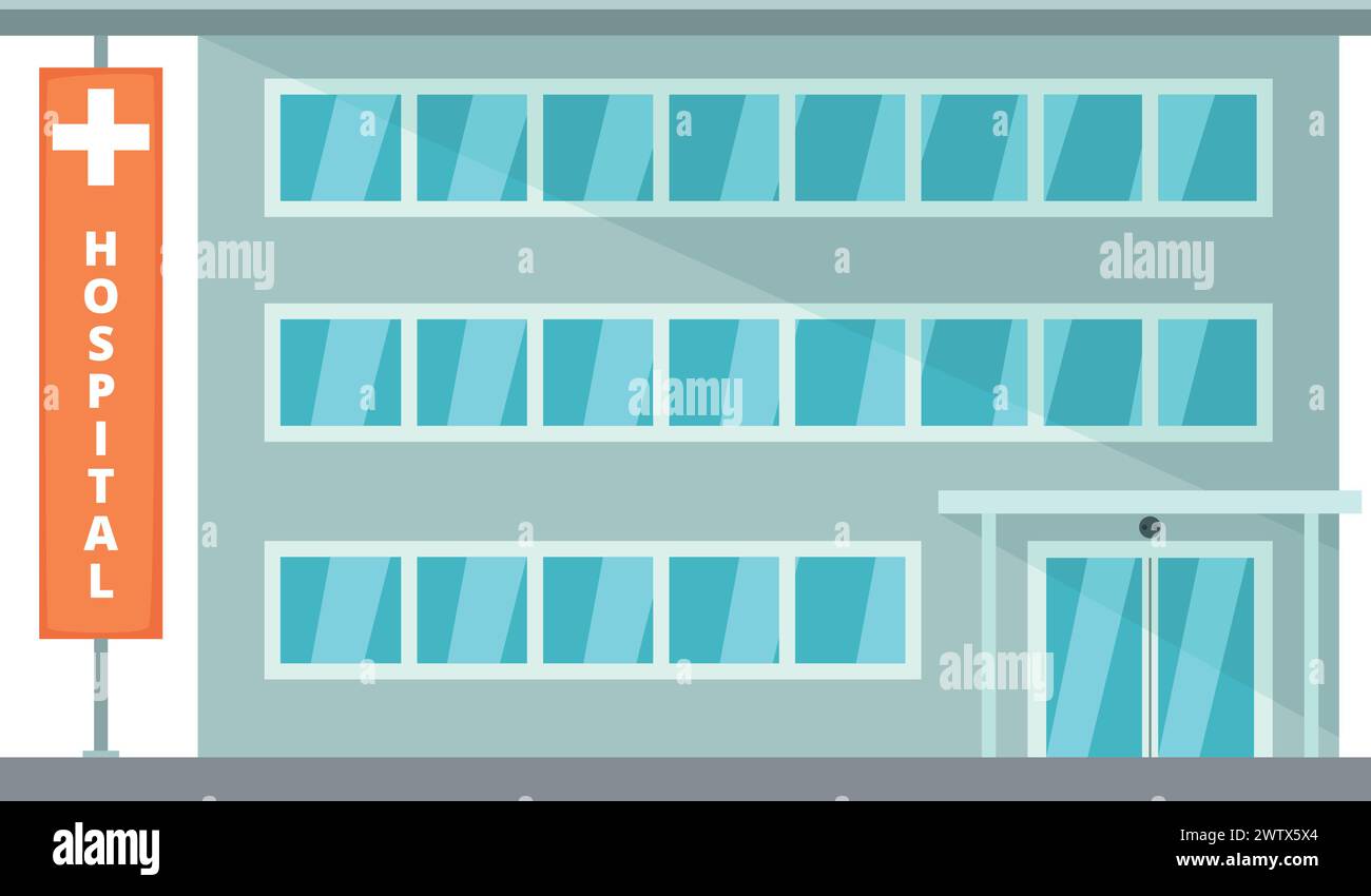 Hospital facade. Medical building exterior. Urban architecture Stock ...