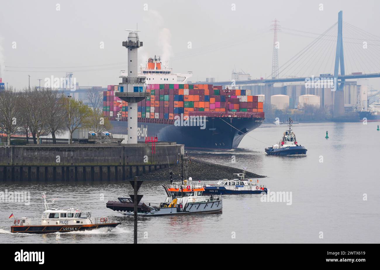 Hamburg, Germany. 20th Mar, 2024. The Hapag-Lloyd container ship ...