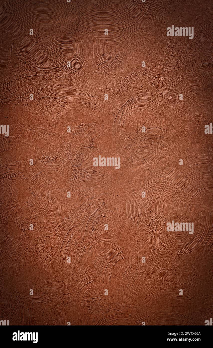 Red plastered rusty concrete wall 5 Stock Photo - Alamy