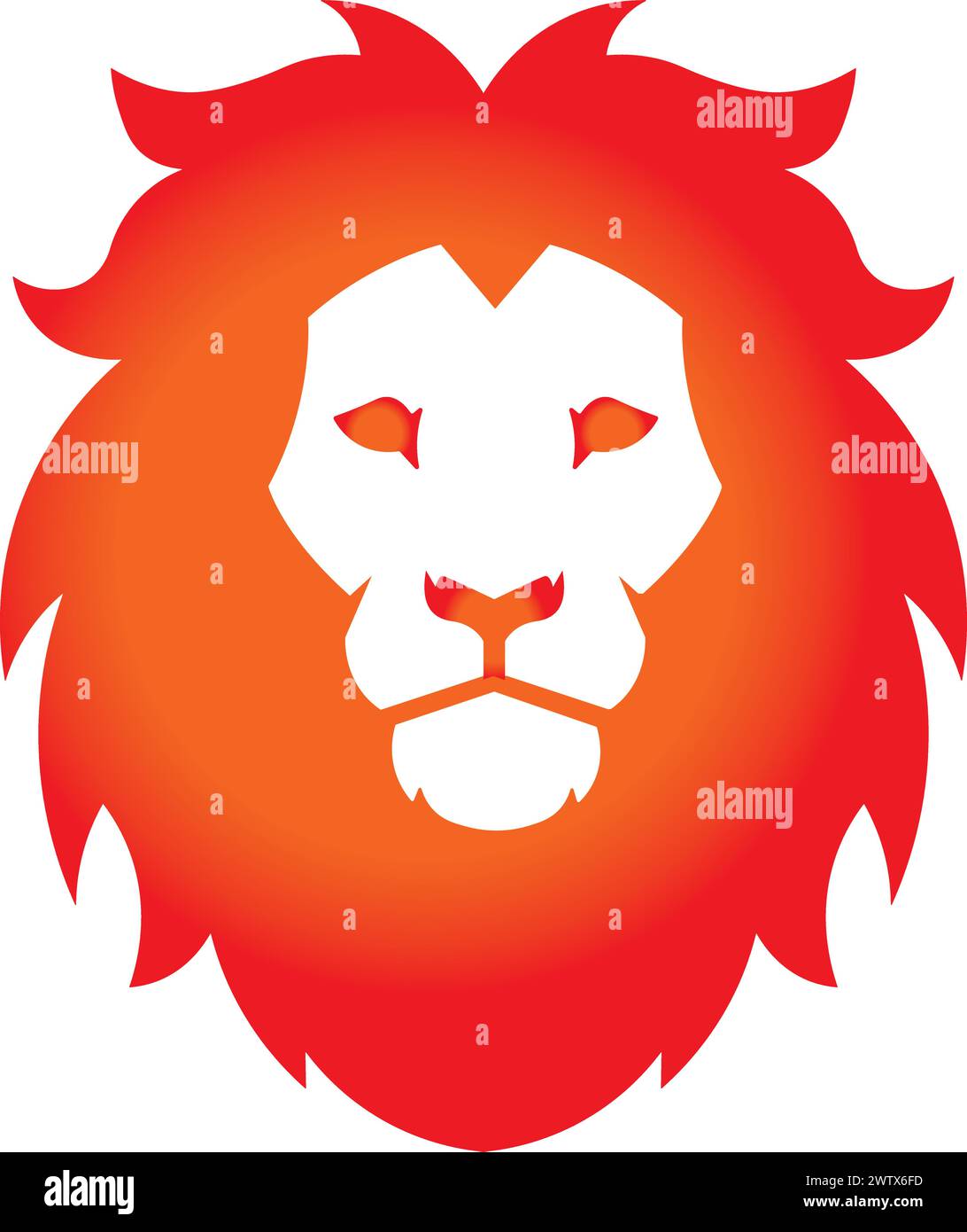 custom red lion head logo vector king power strength sign symbol ...