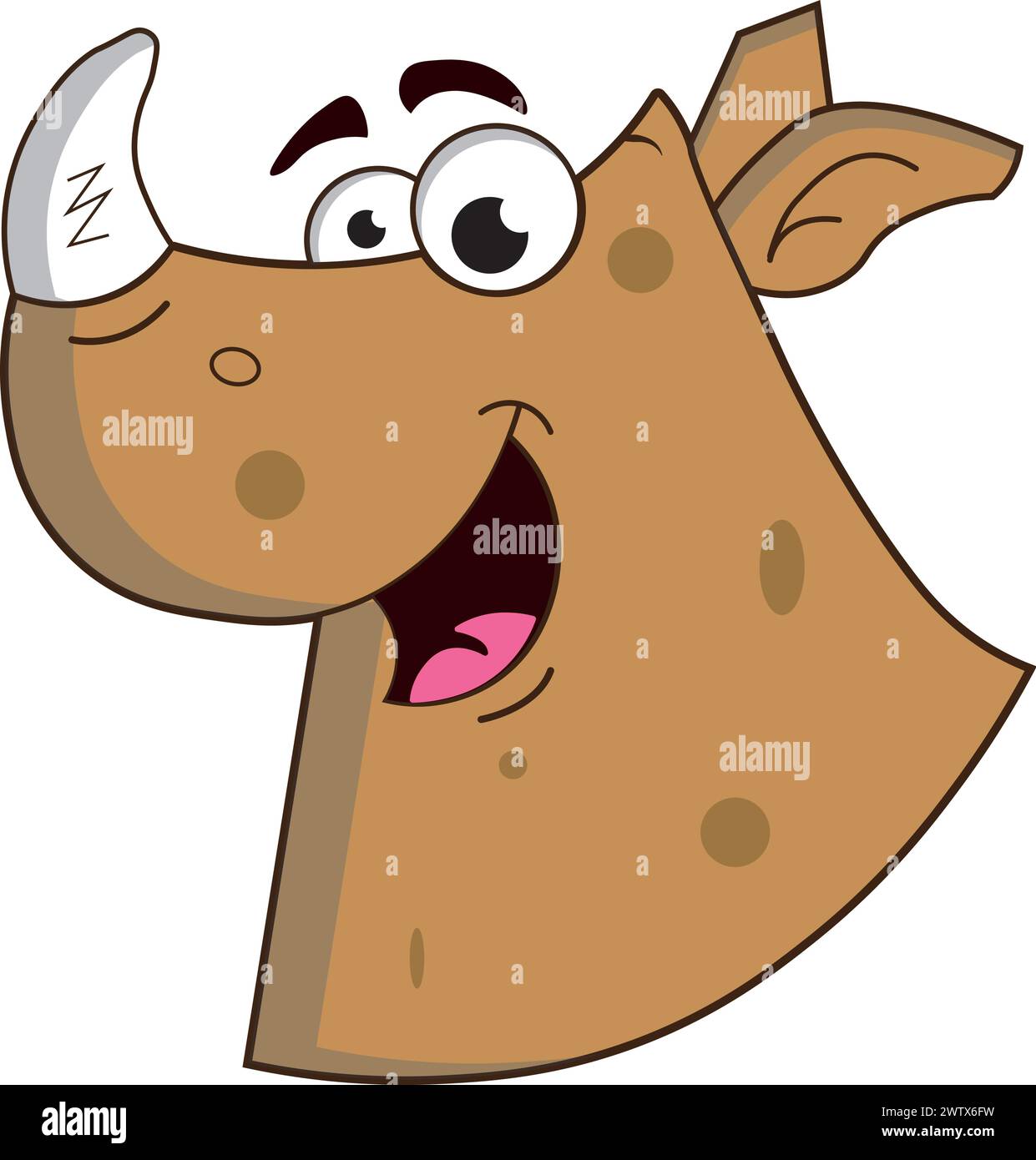 rhino head logo icon vector illustration template Stock Vector Image ...