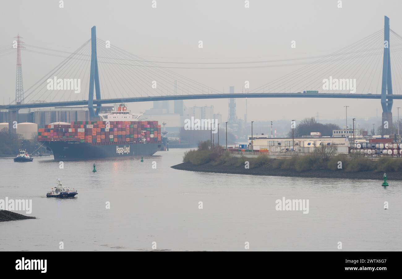 Hamburg, Germany. 20th Mar, 2024. The Hapag-Lloyd container ship ...