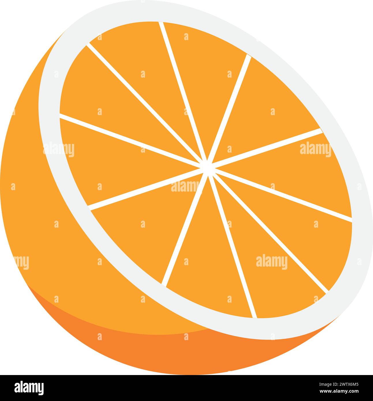 orange slice icon design template vector isolated illustration Stock ...