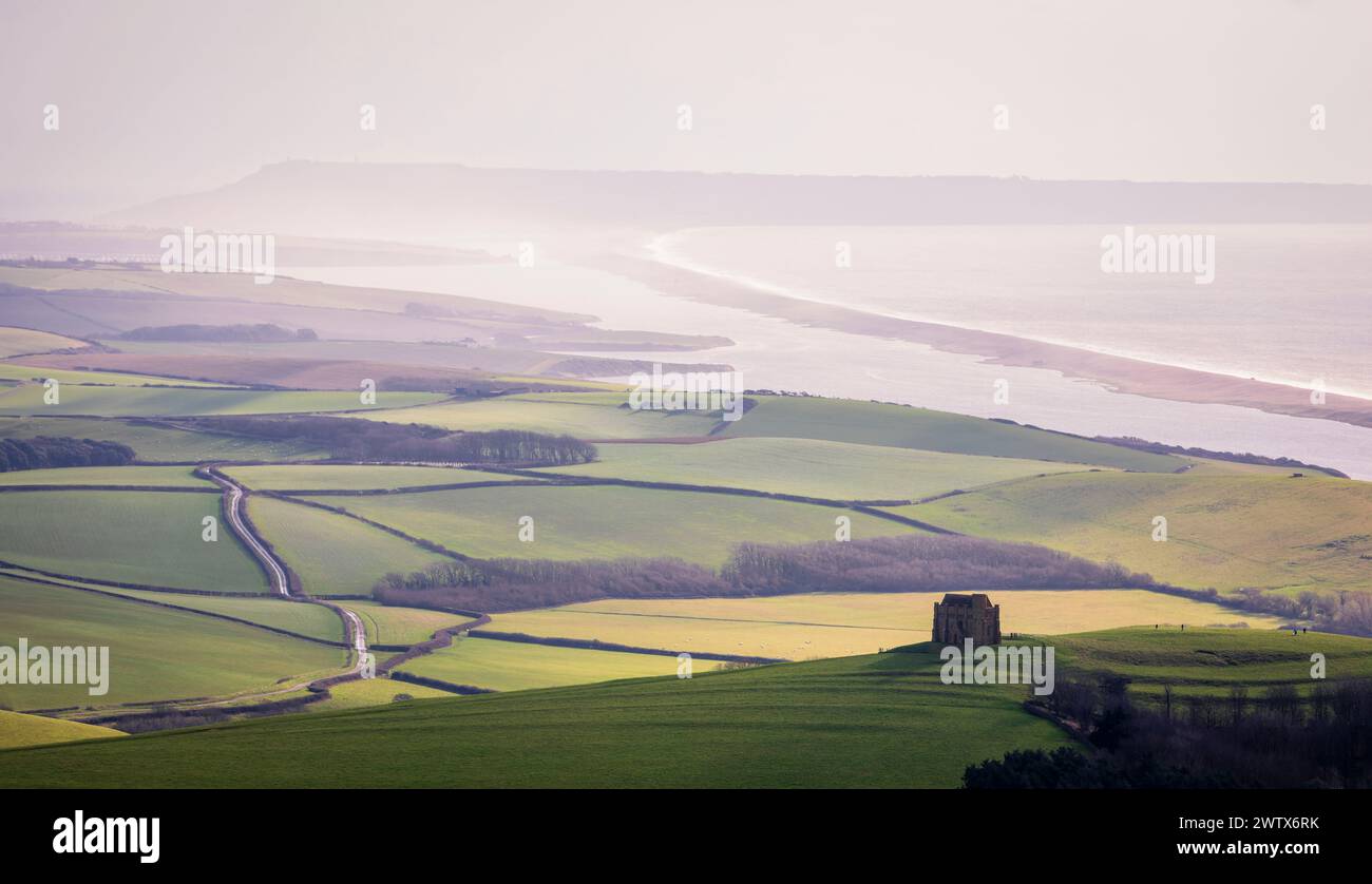 The beautiful views over the west Dorset countryside of St Catherines ...