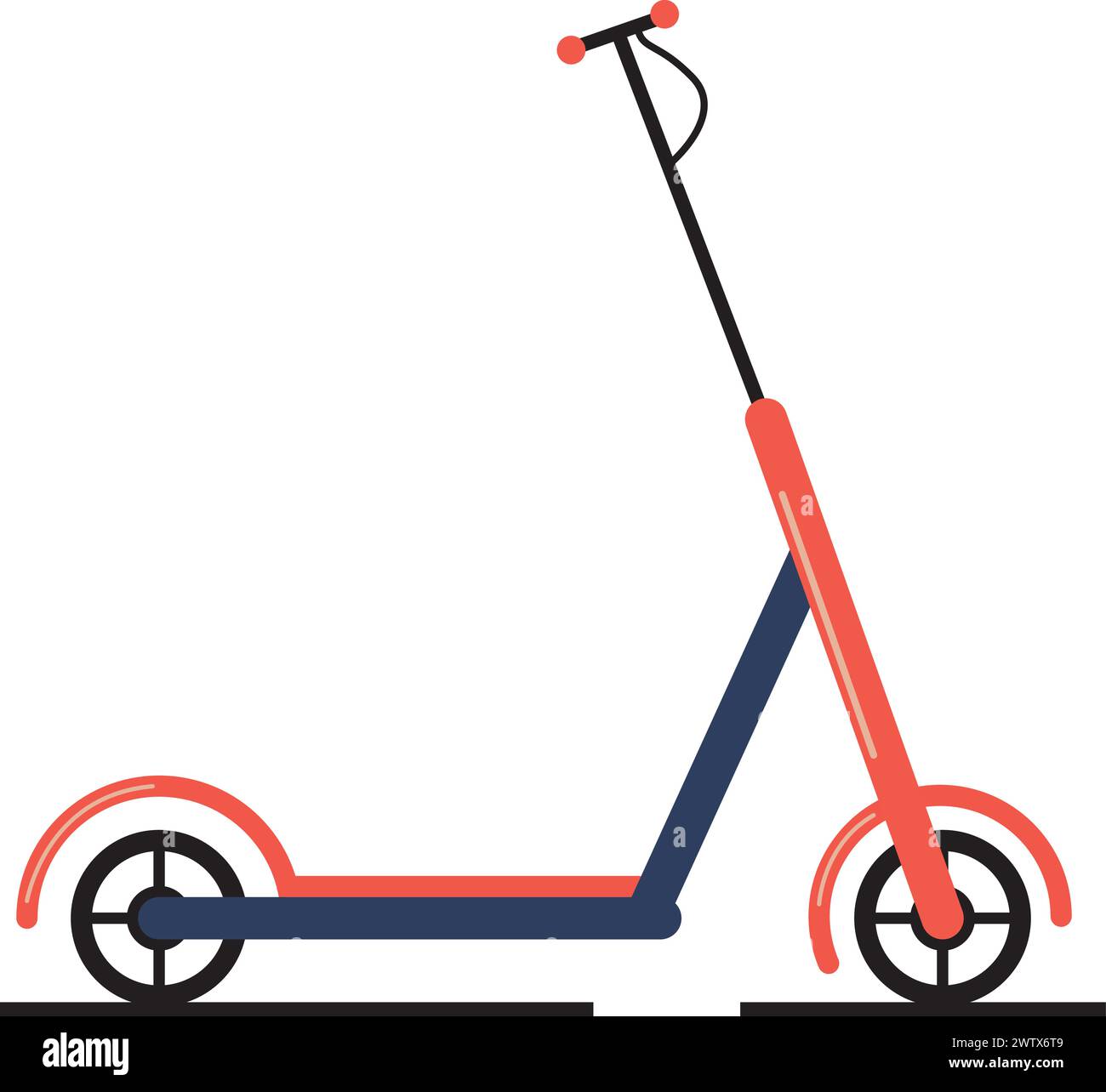 Vector electric scooter icon modern flat design on white background ...