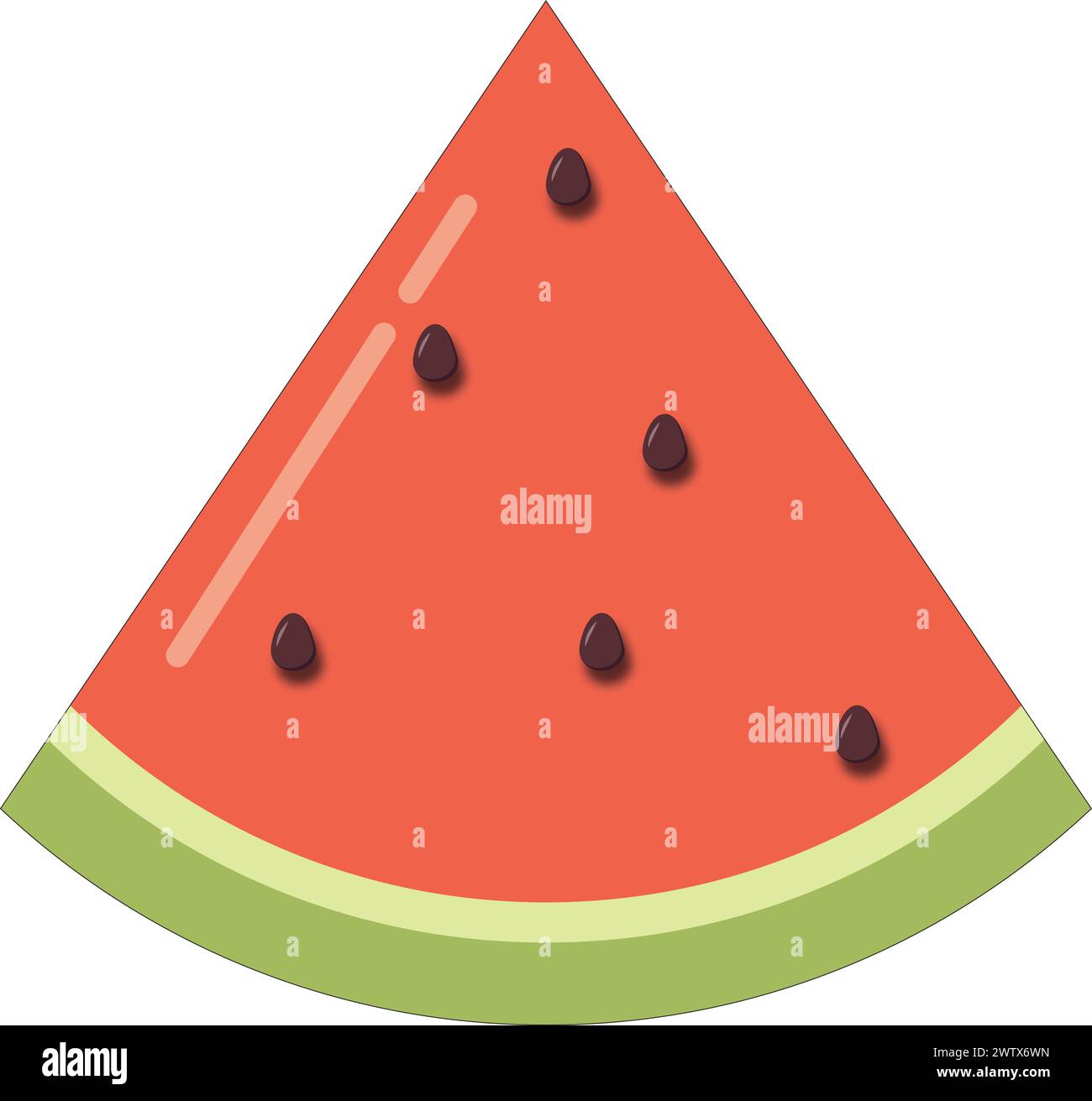 Whole watermelon icon flat Stock Vector Images - Alamy