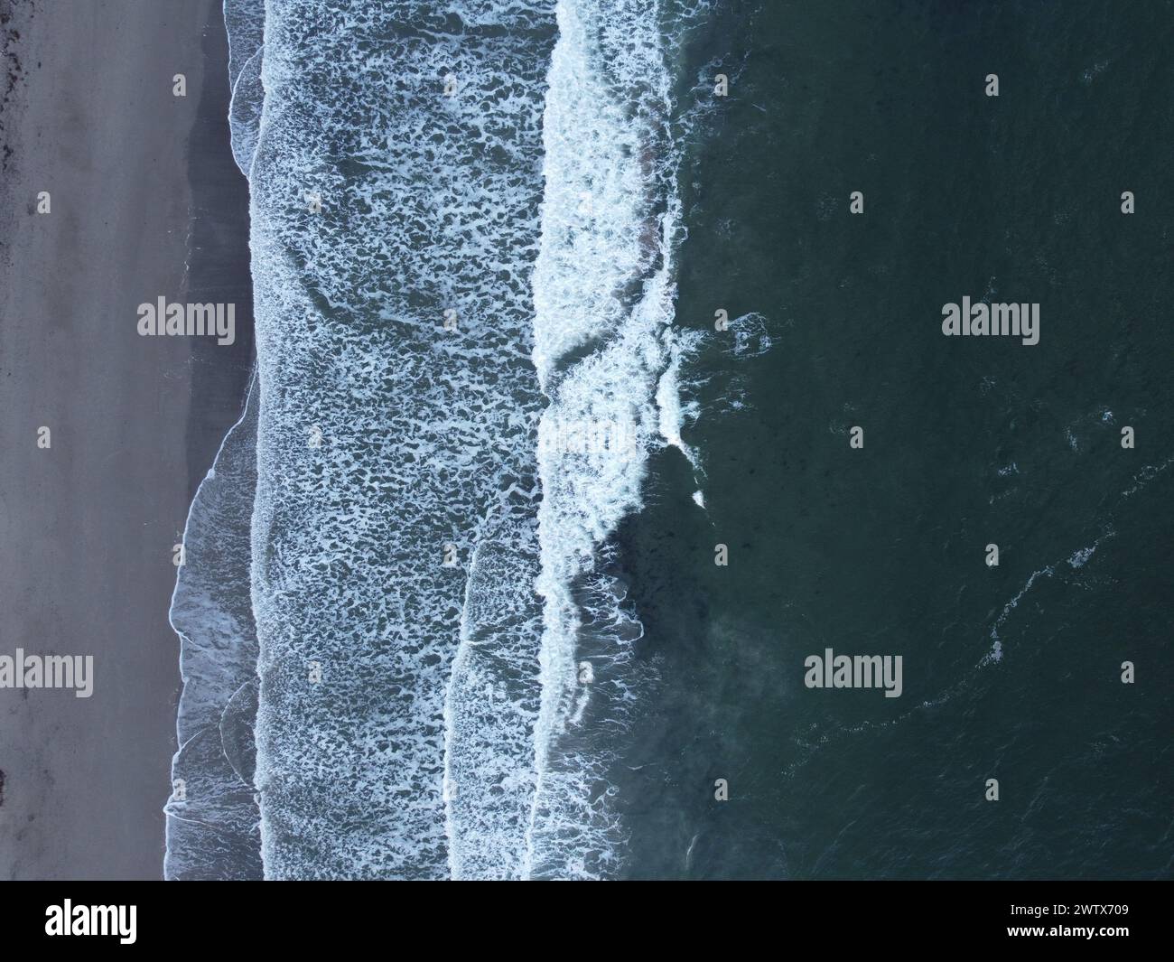 An aerial view of water and beach area Stock Photo - Alamy