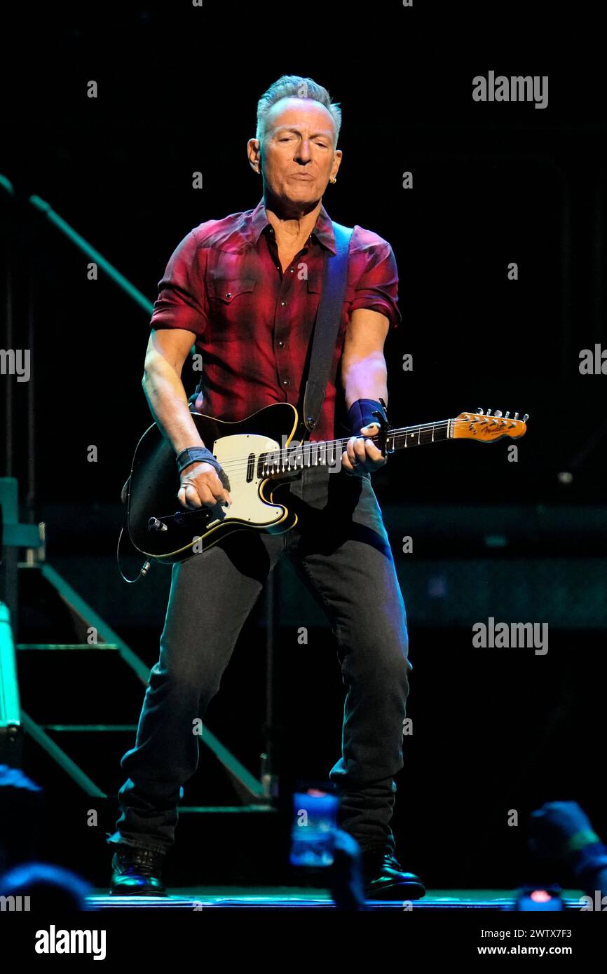 Bruce Springsteen performs during his concert of Bruce Springsteen and ...