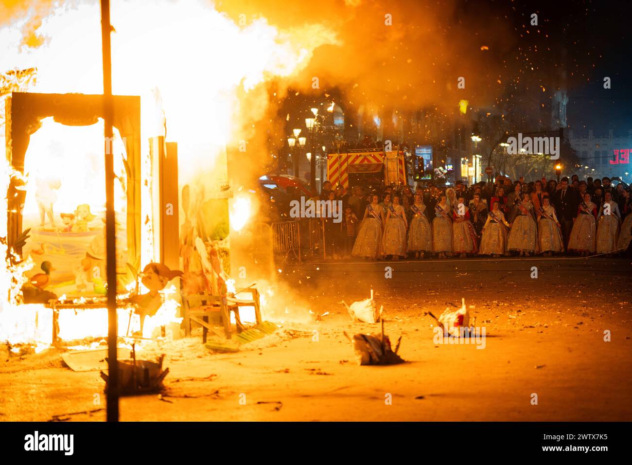 Valencia, Spain. 19th Mar, 2024. Fireworks, major children's falleras ...