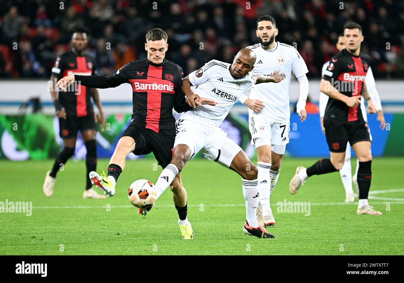Europe League, BayArena Leverkusen; Bayer Leverkusen vs Qarabag Agdam ...