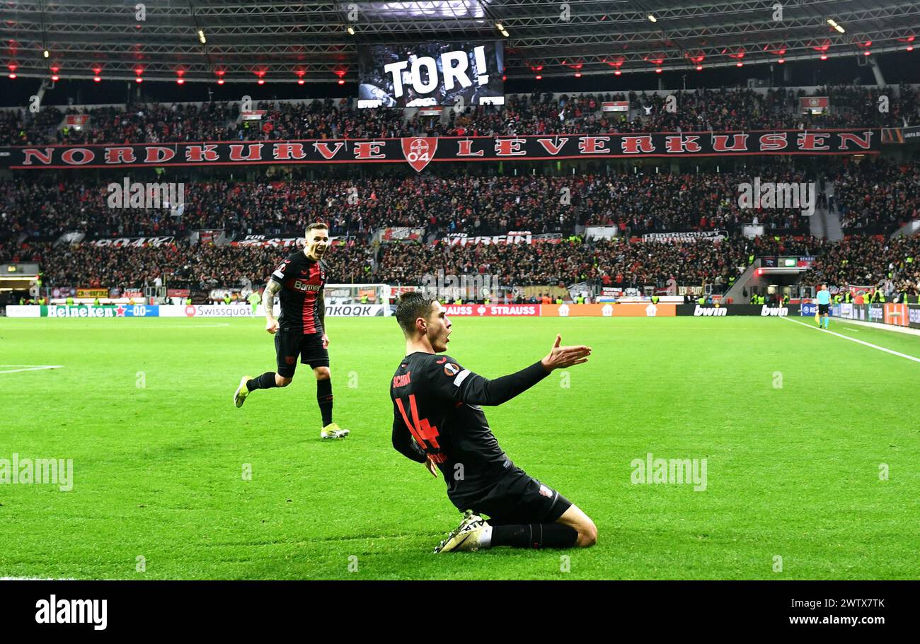 Europe League, BayArena Leverkusen; Bayer Leverkusen vs Qarabag Agdam ...