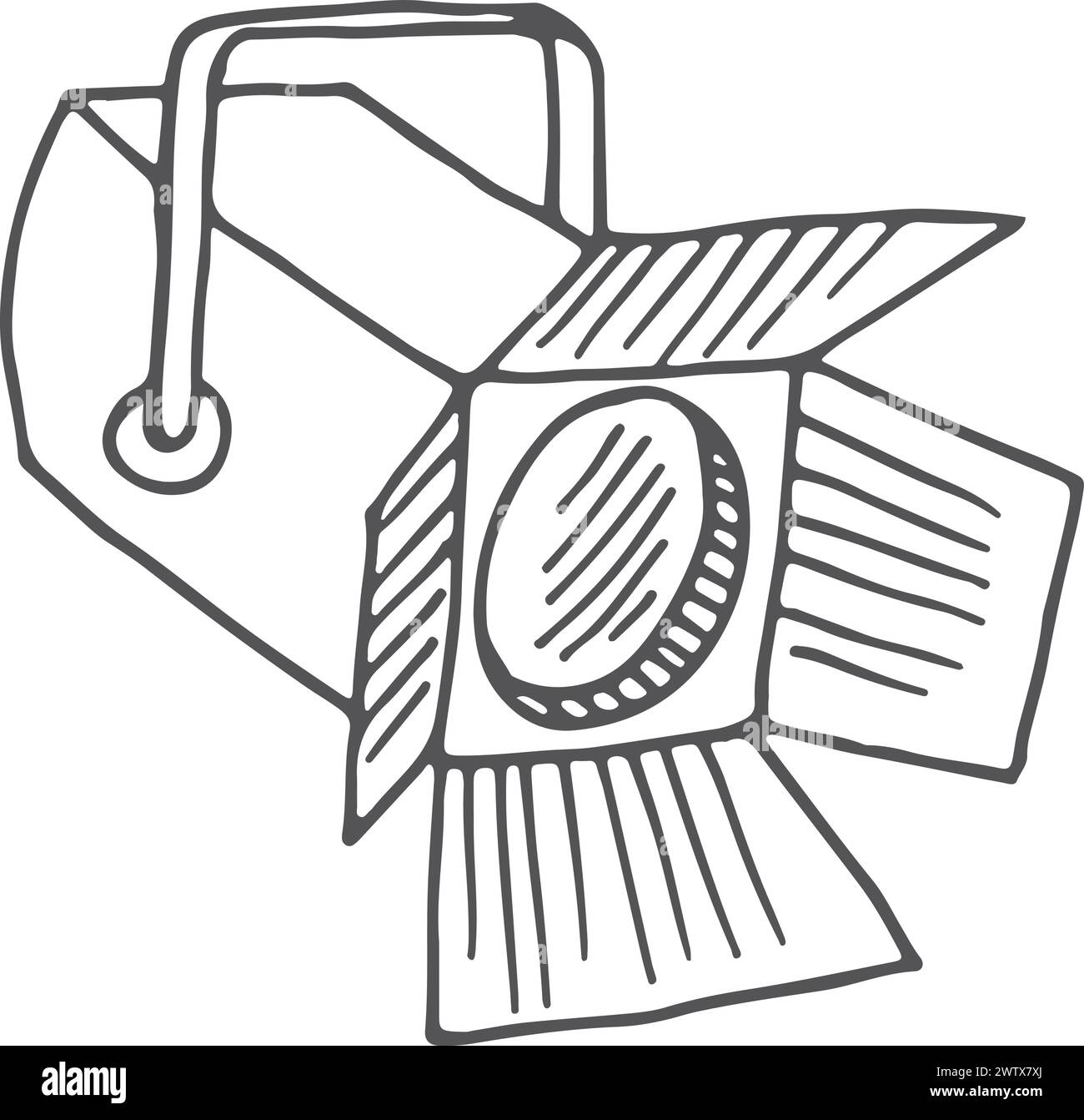 Spotlight icon. Scene light doodle. Electric lamp Stock Vector Image ...