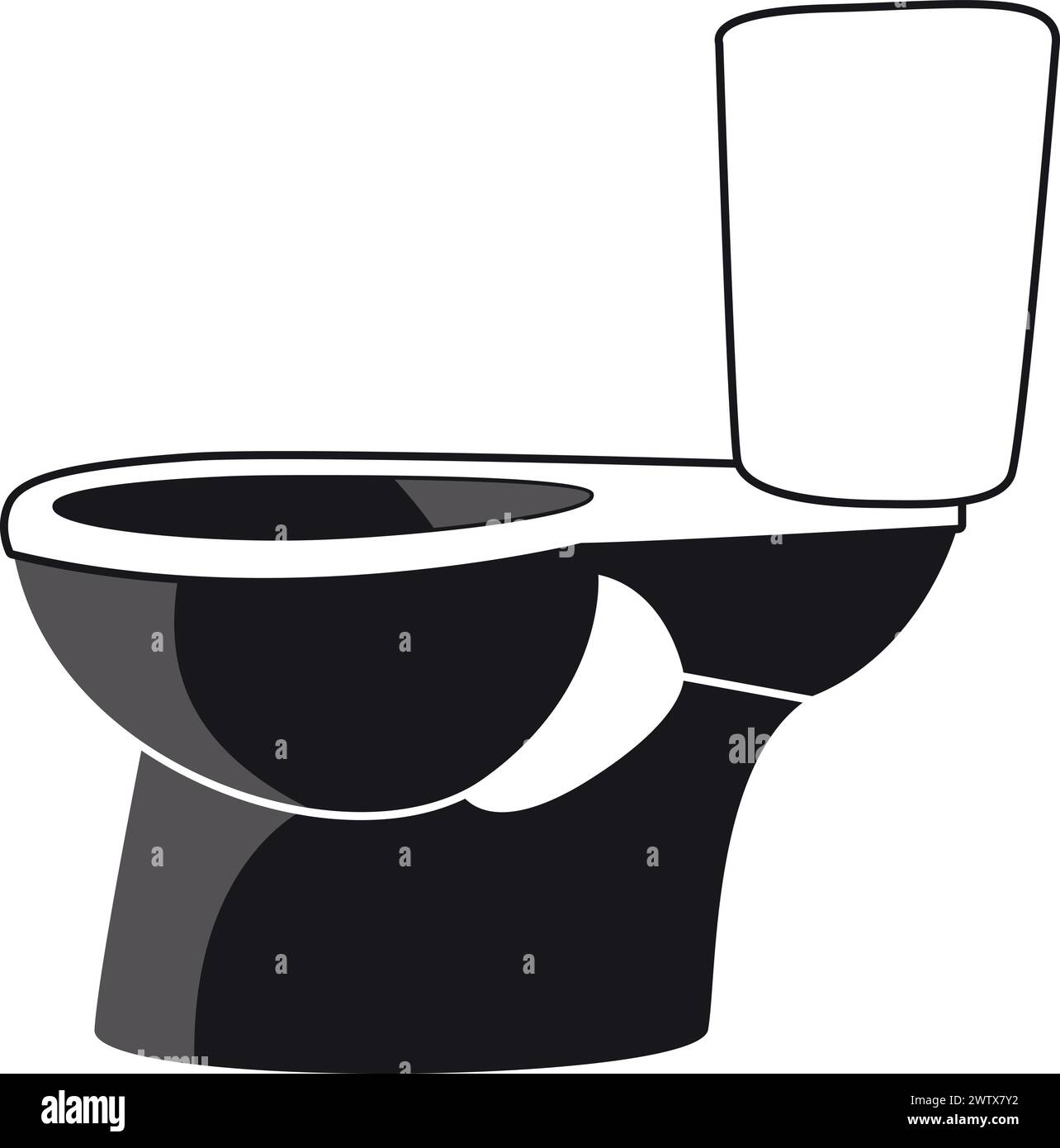 Toilet basin black icon. Wc symbol. Sanitary room sign Stock Vector ...