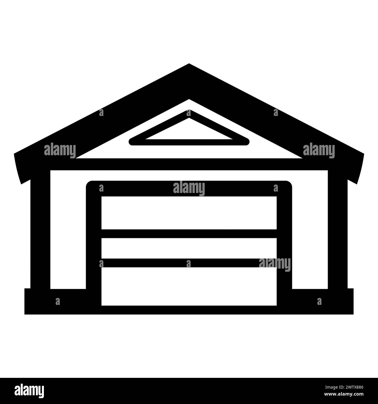 black vector garage icon on white background Stock Vector Image & Art ...