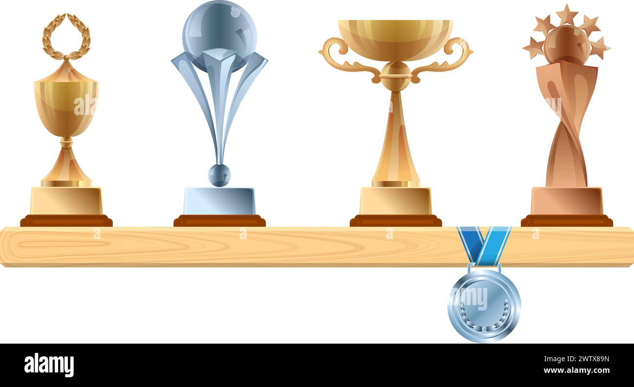 Trophies shelf Cut Out Stock Images & Pictures - Alamy