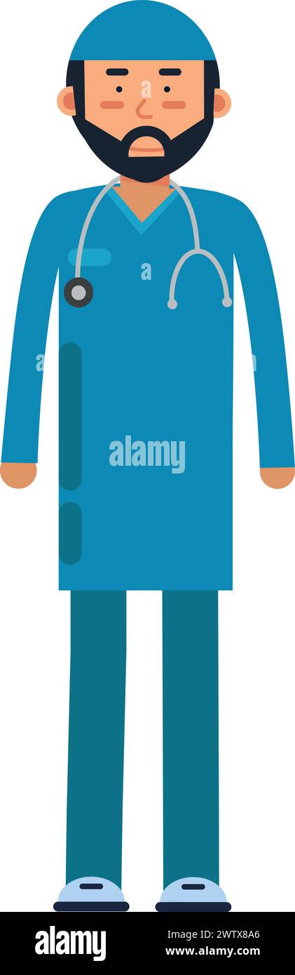 Character doctor beard stethoscope health hi-res stock photography and ...