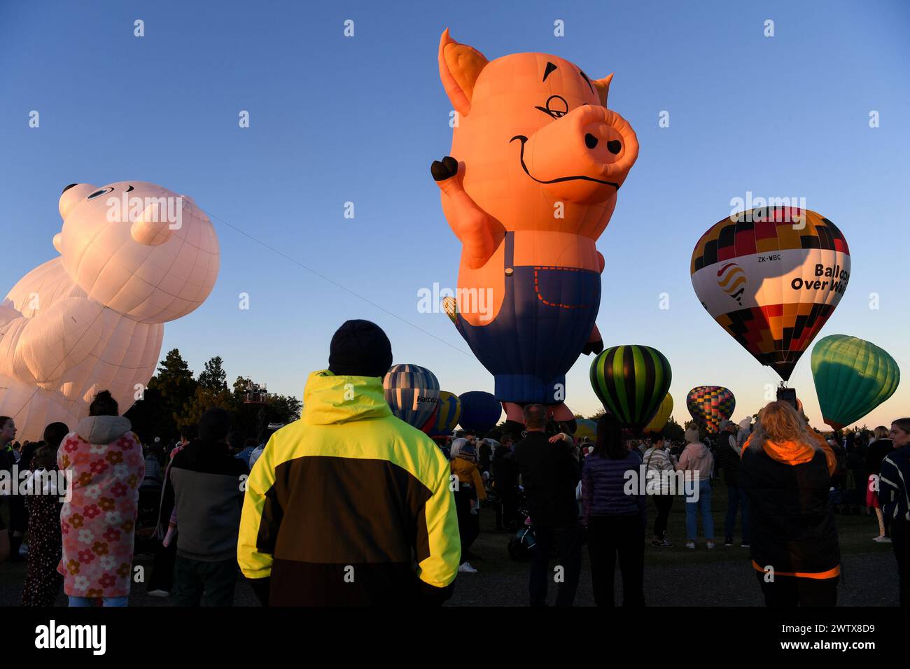 Hamilton, New Zealand. 20th Mar, 2024. People wait for the launch of ...