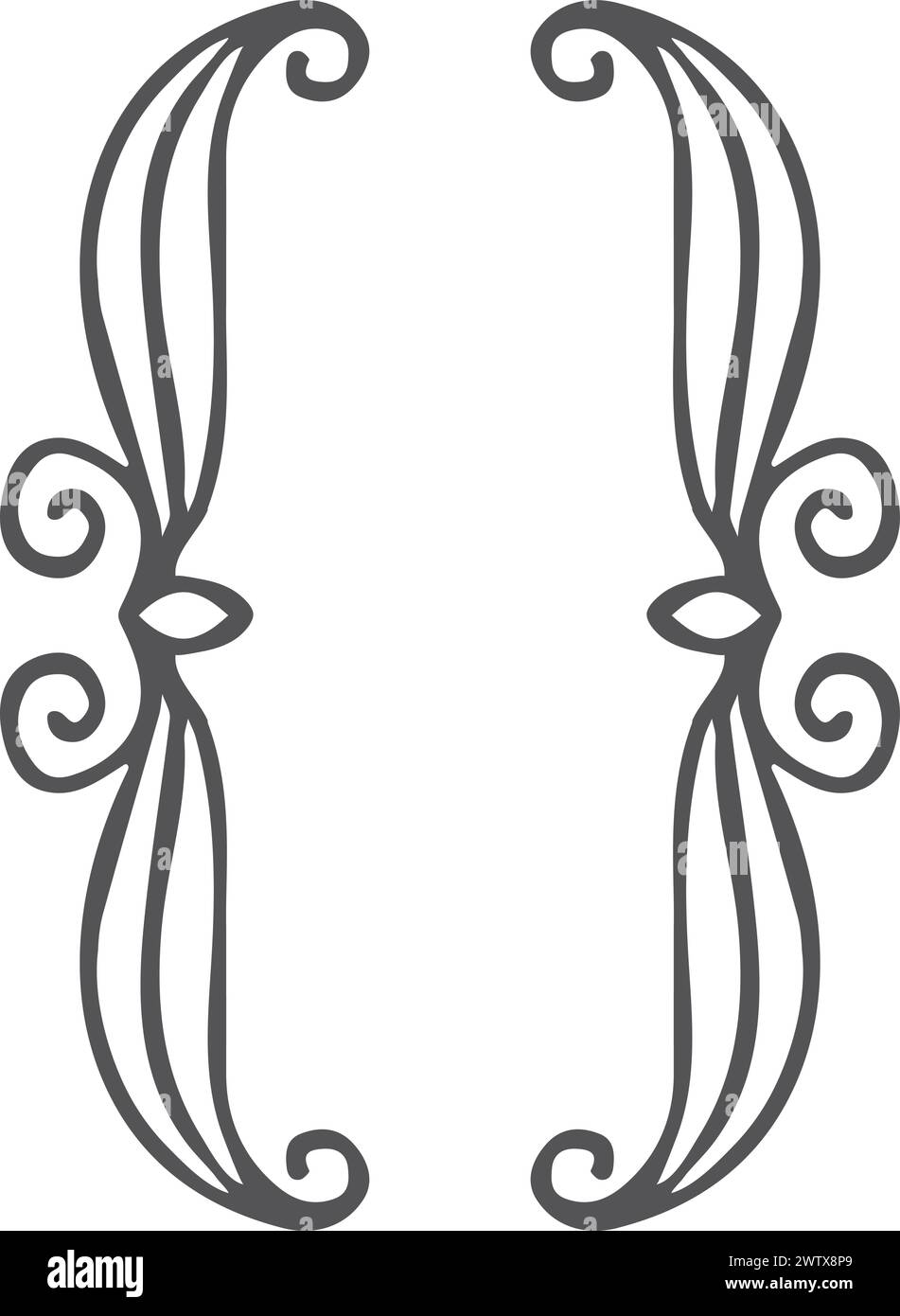 Curly brackets. Decorative typography element. Elegant parenthesis ...