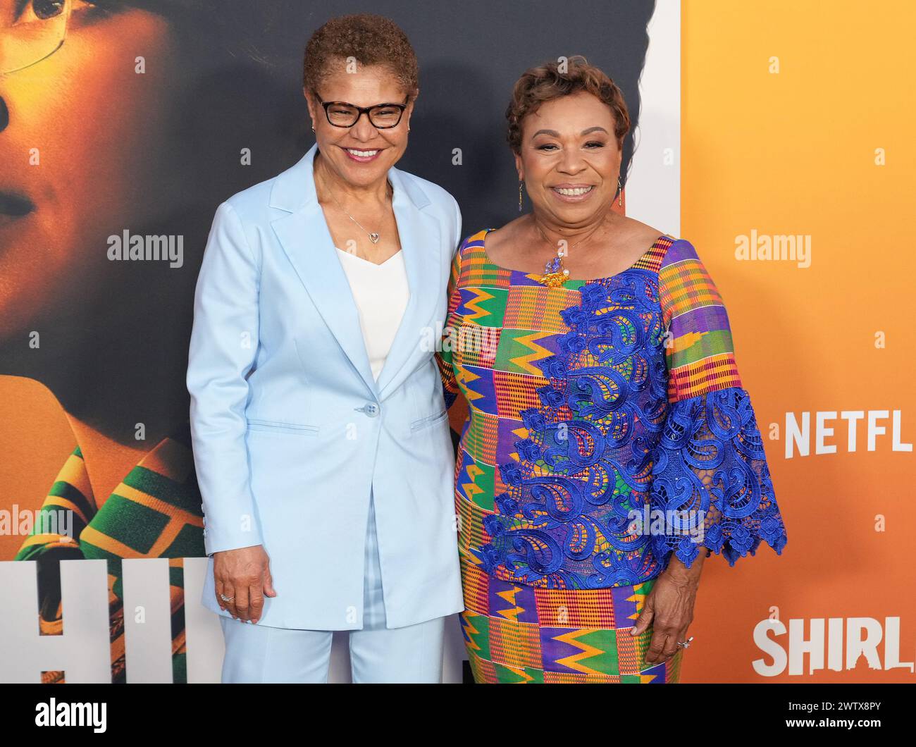 Los Angeles, USA. 19th Mar, 2024. (L-R) Mayor of Los Angeles Karen Bass ...