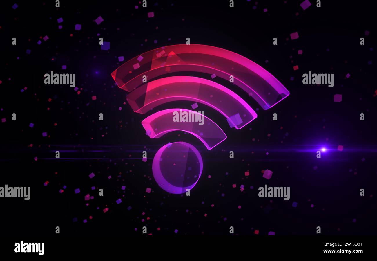 WiFi wireless mobile connection and internet hotspot symbol digital ...