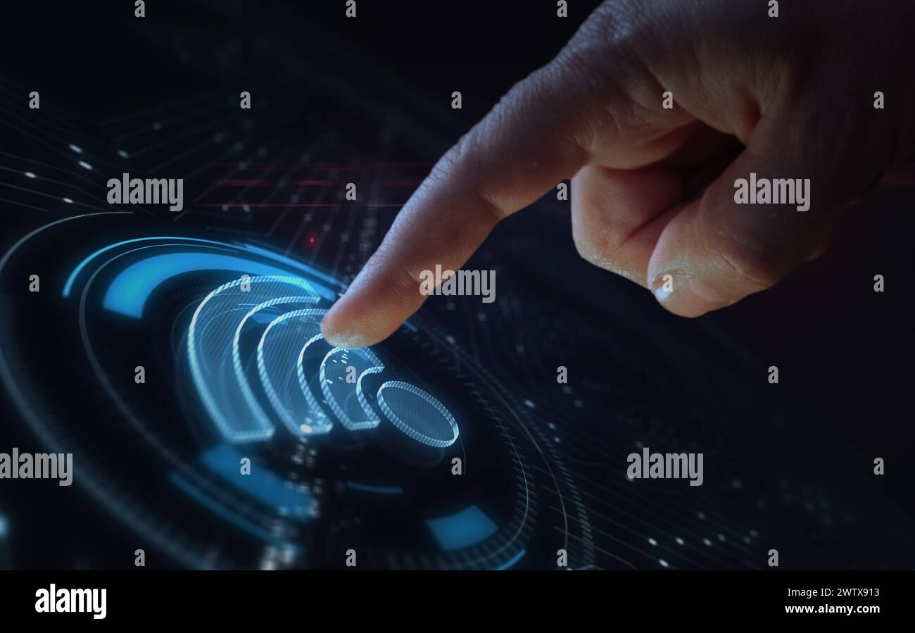 WiFi wireless mobile connection and internet hotspot symbol digital ...