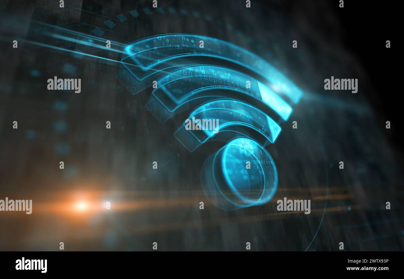 WiFi wireless mobile connection and internet hotspot symbol digital ...