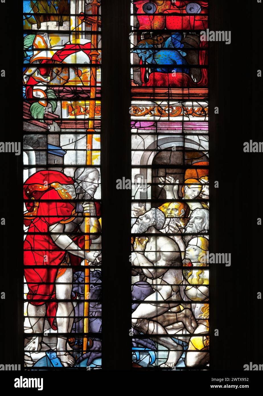 The risen Jesus Christ descends to the underworld after his ...