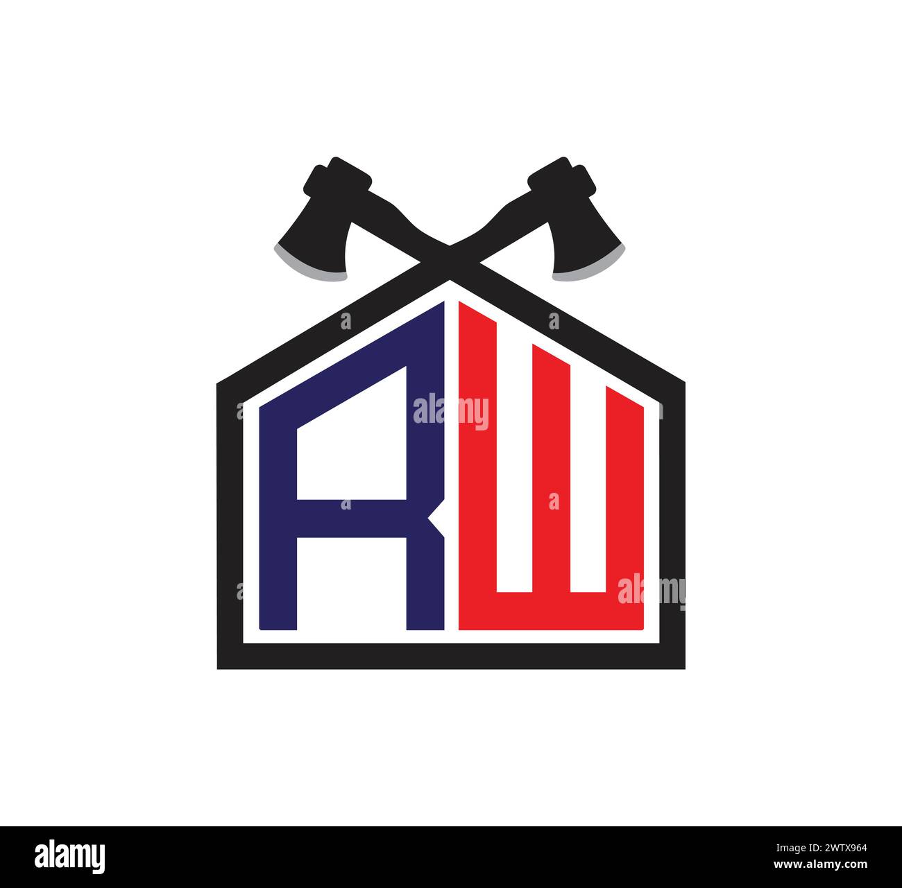 AW logo design Stock Vector Image & Art - Alamy