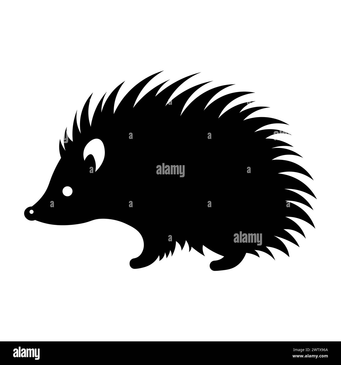 black vector hedgehog icon on white background Stock Vector Image & Art ...
