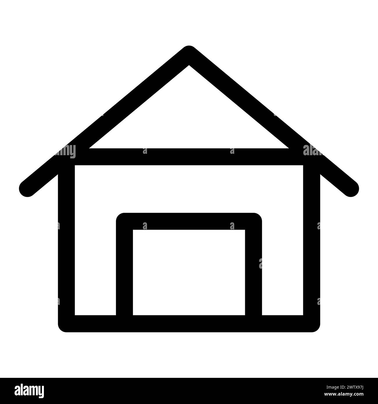 Simple dwelling house on Stock Vector Images - Alamy