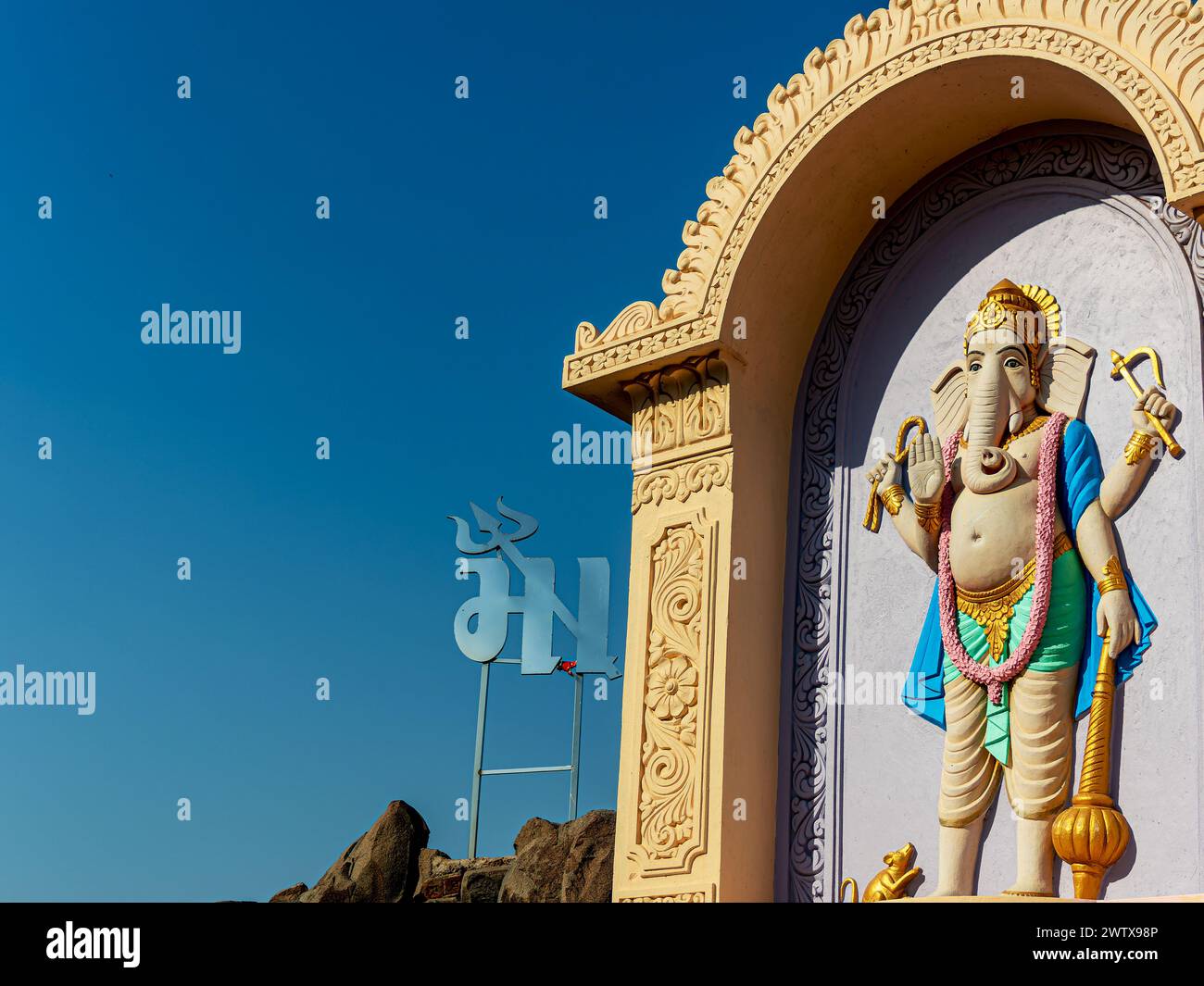 03 10 2024 Shree Ganesh on Main Entrance of of Sabli Mahakali Mandir ...