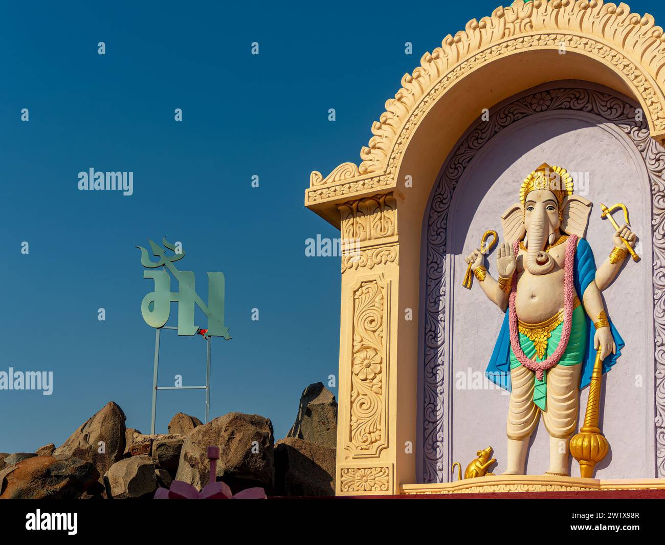 03 10 2024 Shree Ganesh on Main Entrance of of Sabli Mahakali Mandir ...