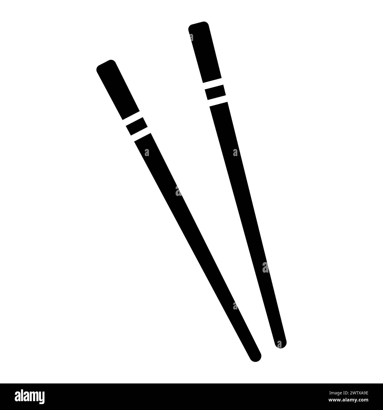black vector chopsticks icon on white background Stock Vector Image ...
