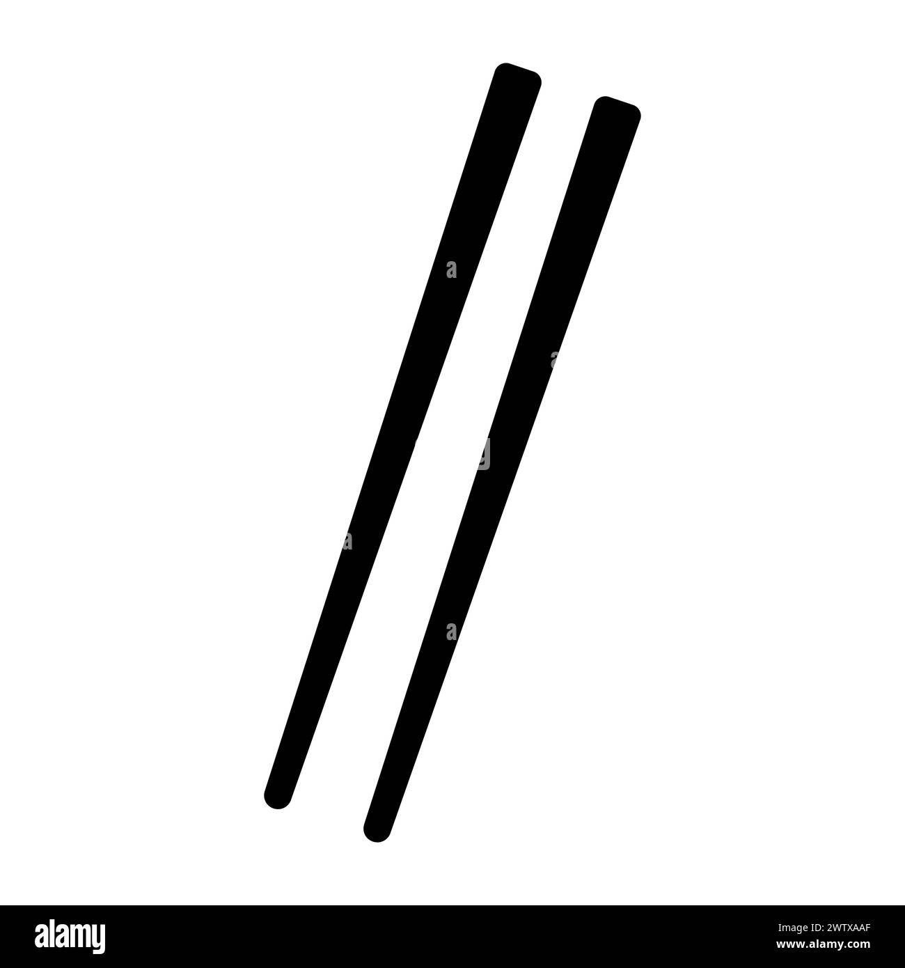 black vector chopsticks icon on white background Stock Vector Image ...